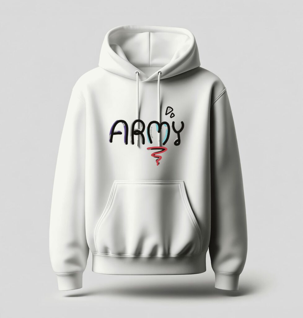 Buy BTS ARMY Hoodie Minimalist K-Pop Fan Edition | Faberico